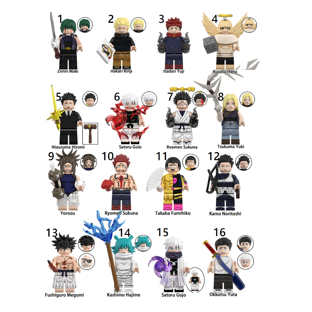 Jual Jujutsu Kaisen Zenin Maki Hakari Itadori Kurusu Hiromi Gojo Sukuna ...