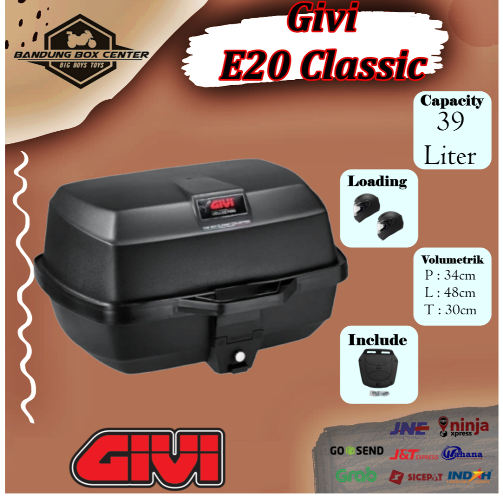 Jual Box Givi E20 Classic Box Motor Givi E 20 Box Touring Givi E20 | Shopee Indonesia