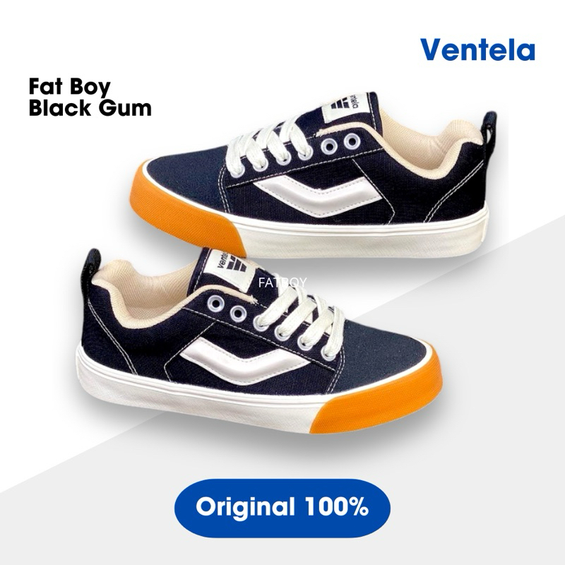 Jual Sepatu Ventela Fat Boy Black Gum Sneakers Original 100% | Shopee ...