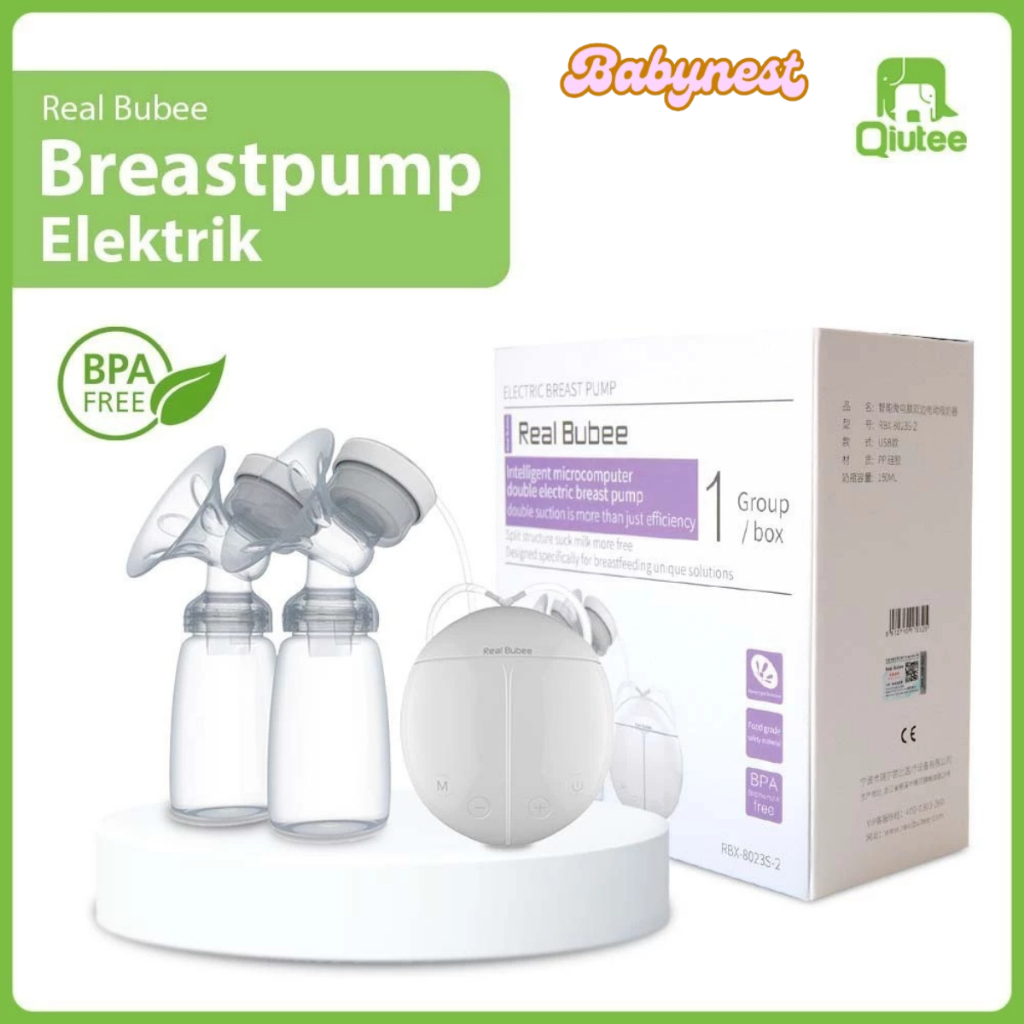 Jual Double Pump Electric Breast Pump Real Bubee Pompa ASI Elektrik ...