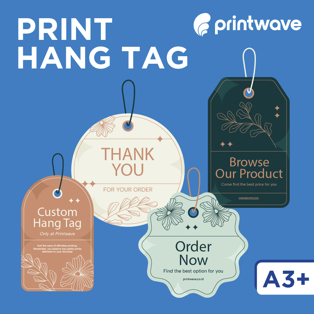 Jual Print Hangtag Custom A3+ | Hang tag Hampers Premium | Gantungan ...