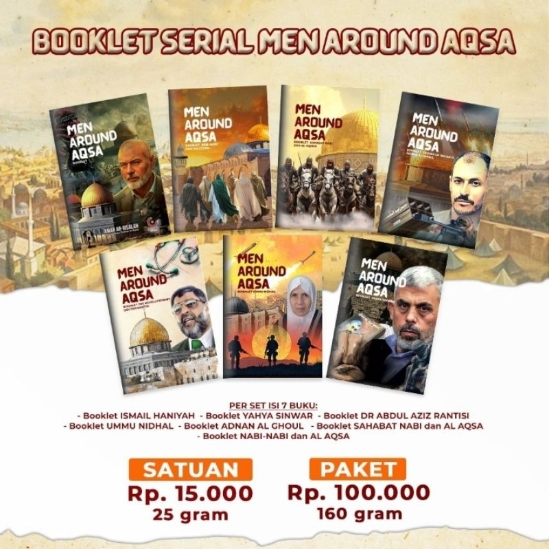 Jual Ready 1 set Booklet men Around Aqsa Ammar Ar risalah gensa Lengkap ...