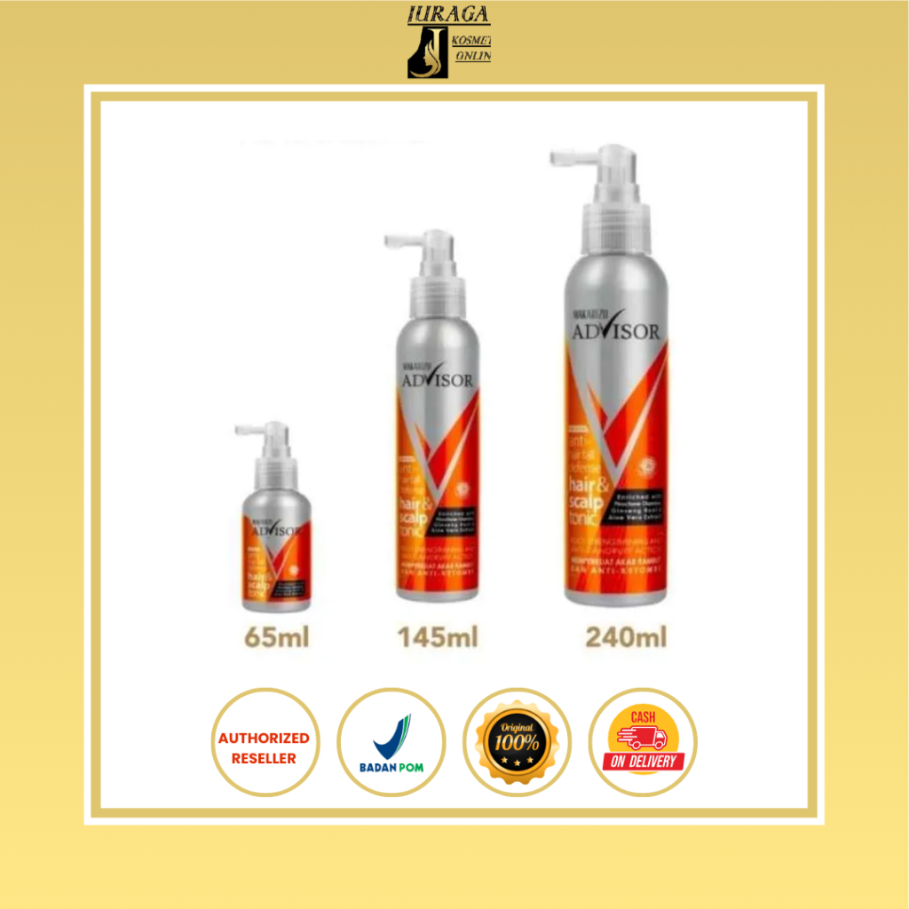 Jual Makarizo Hair & Scalp Tonic 65 ml, 140ml, dan 240 ml (ORANGE) | Shopee Indonesia