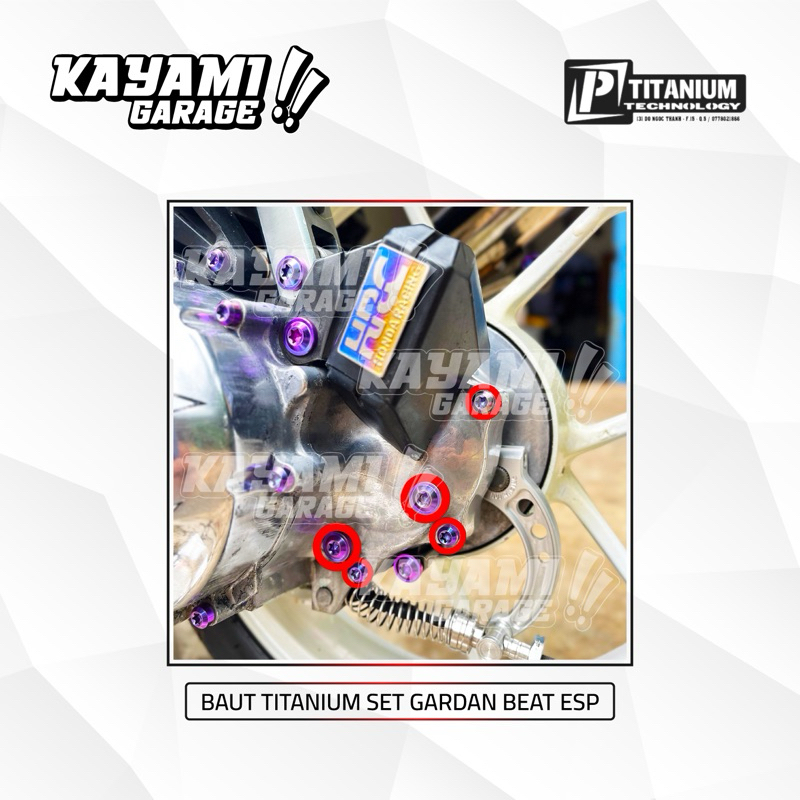 Jual Baut Titanium set gardan beat.scopy.fi.esp | Shopee Indonesia