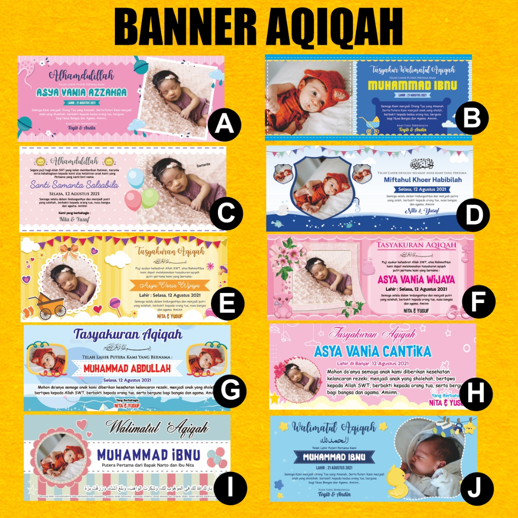 Jual BANNER / SPANDUK / BACKDROP AQIQAH AKIKAH AQIQOH | Shopee Indonesia