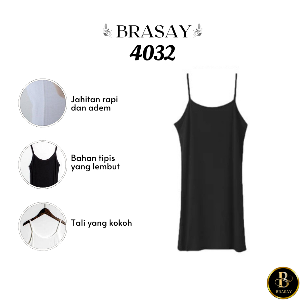 Jual Brasay Tank Top Wanita Kamisol Slim Bahan Katun 4032 | Shopee ...