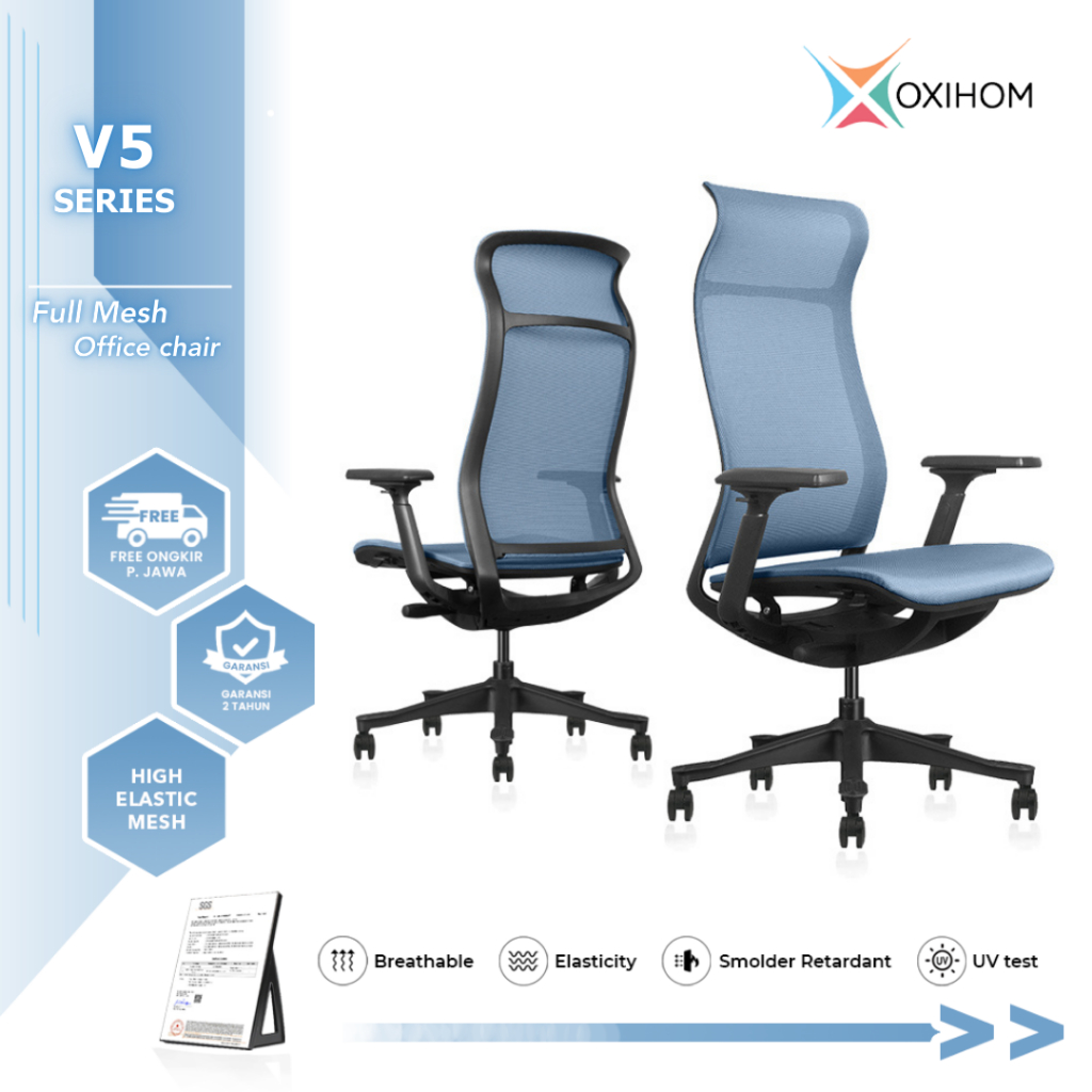 Jual Oxihom V5 Full Mesh Chair Kursi Kantor Kursi Gaming Belajar ...