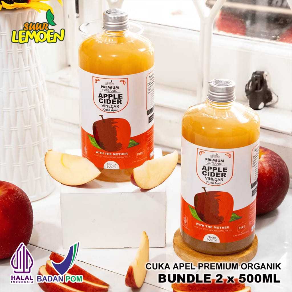 Jual Cuka Apel Apple Cider Vinegar By Suur Lemoen Paket 1 Liter Premium ...