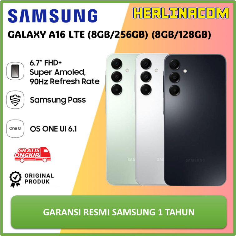 Jual SAMSUNG GALAXY A16 LTE 8GB 256GB NEW SEGEL BOX - GARANSI RESMI ...