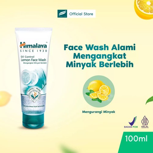 Jual Himalaya Herbal Oil Control Lemon Face Wash 100ml Sabun Cuci Wajah ...
