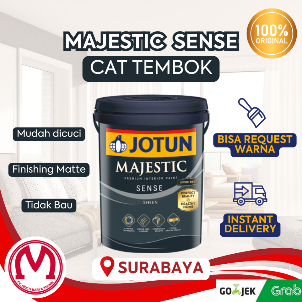 Jual Cat Tembok Interior JOTUN MAJESTIC SENSE 2,5L warna Chi (Putih ...