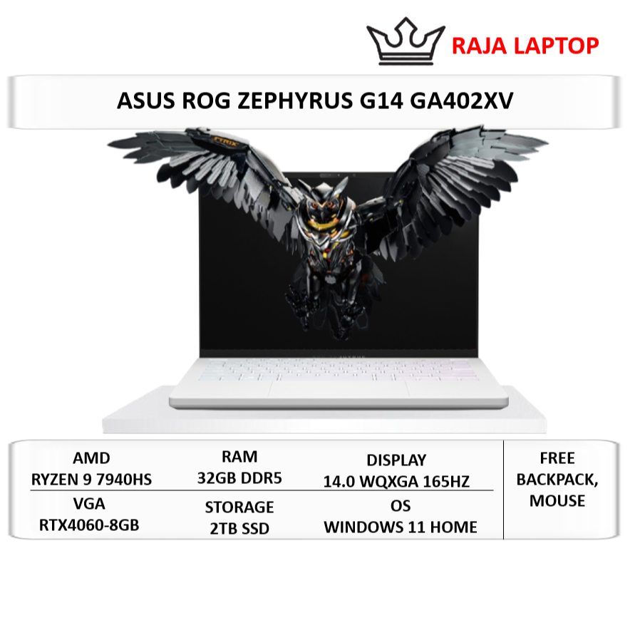 Jual Asus ROG Zephyrus G14 GA402XV Ryzen 9 7940HS 32GB DDR5 2TB SSD ...
