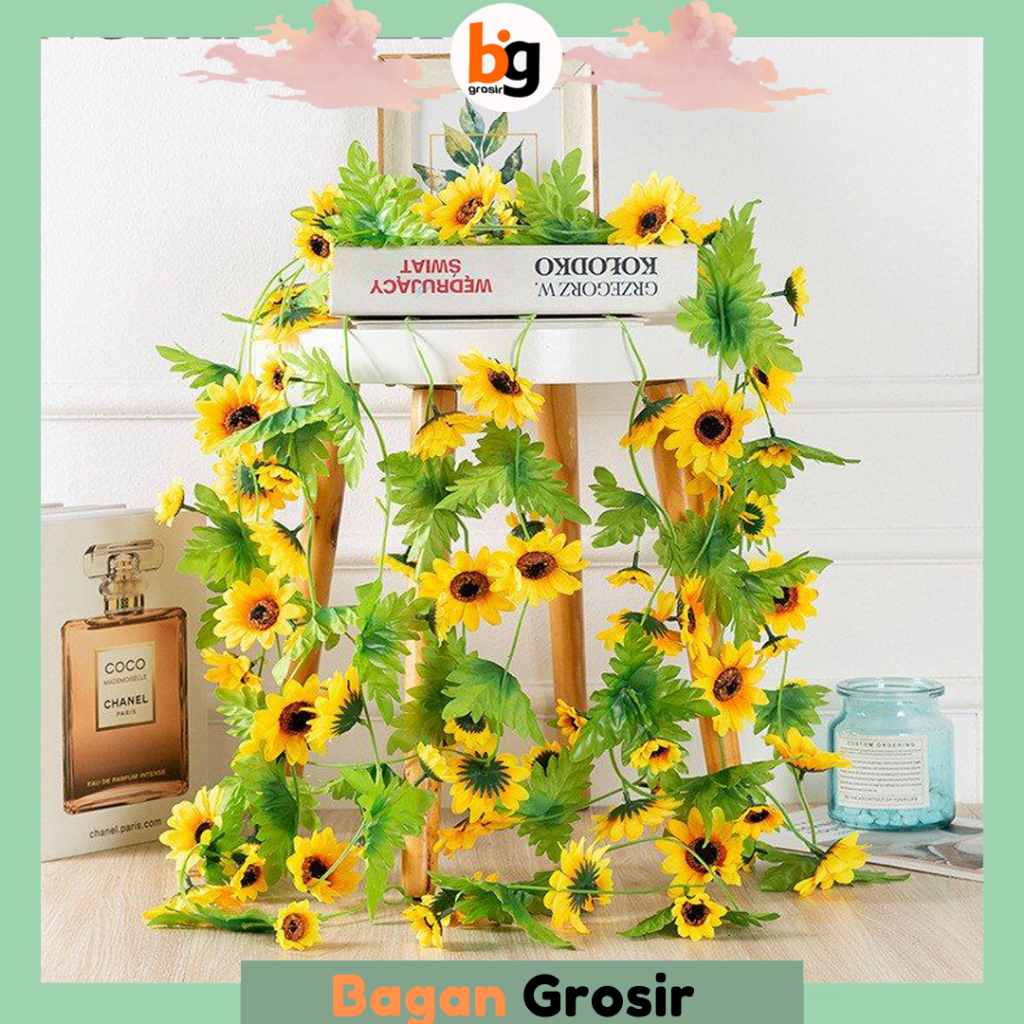 Jual BG Bunga Juntai Matahari Tanaman Hias Artificial Daun Rambat ...
