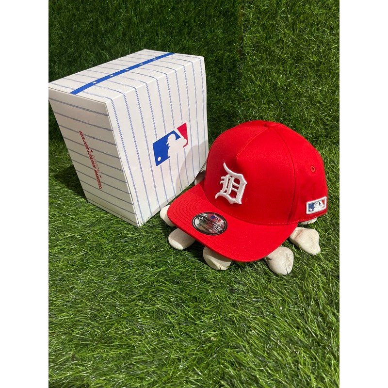 Jual Logo Detroit Putih Bahan Merah Topi Premium MLB | Shopee Indonesia