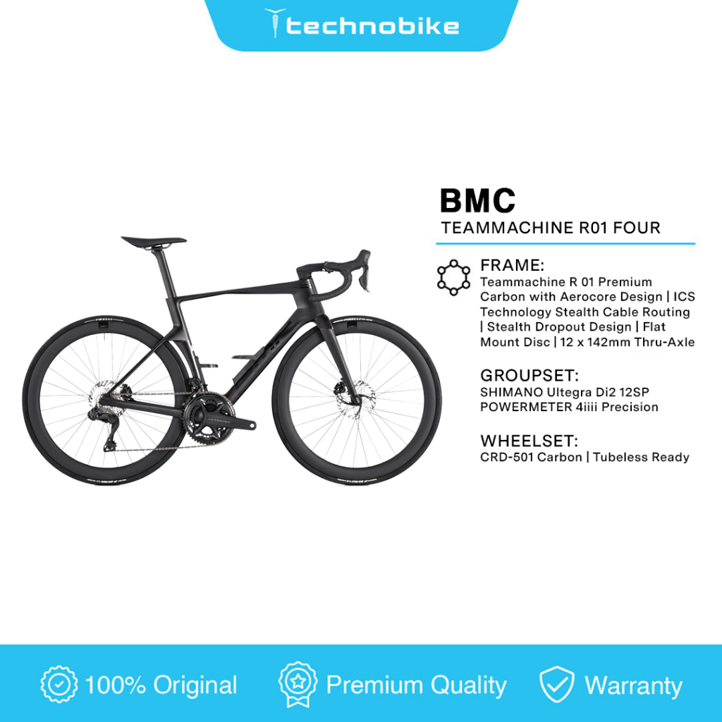 Jual Roadbike BMC TEAMMACHINE R01 FOUR ULTEGRA DI2 12SPEED PWR CBN BLK ...
