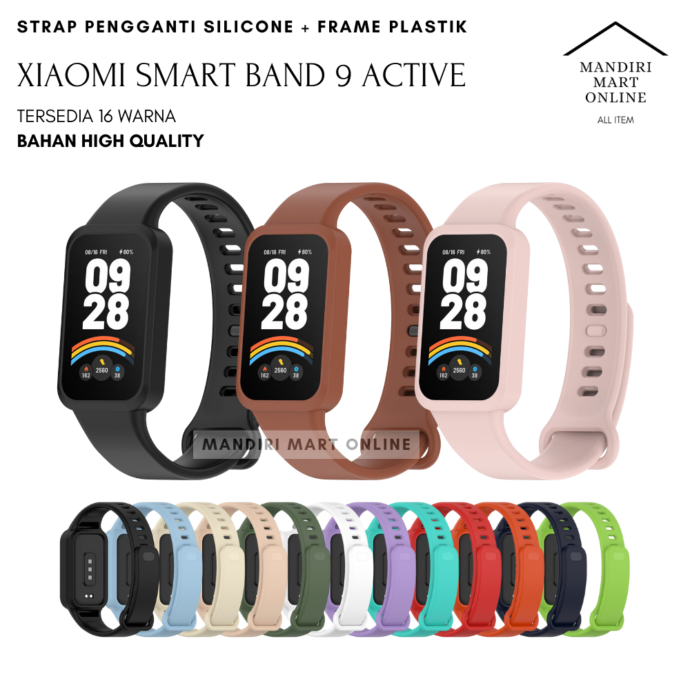 Jual Strap Xiaomi Smart Band 9 Active / Tali Xiaomi Smartband 9 Active Silicone Warna Polos ...