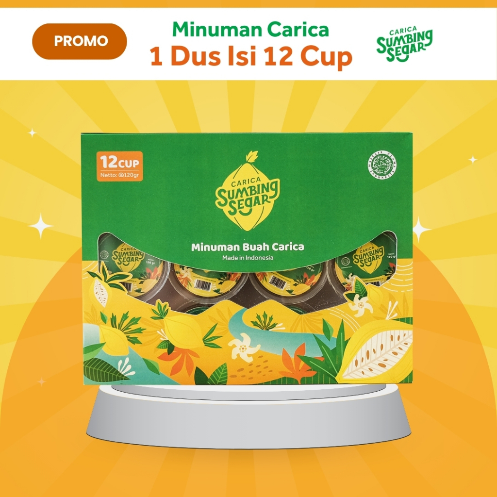 Jual Carica Sumbing Segar Minuman Carica Khas Dieng isi 12 Cup BPOM MD ...