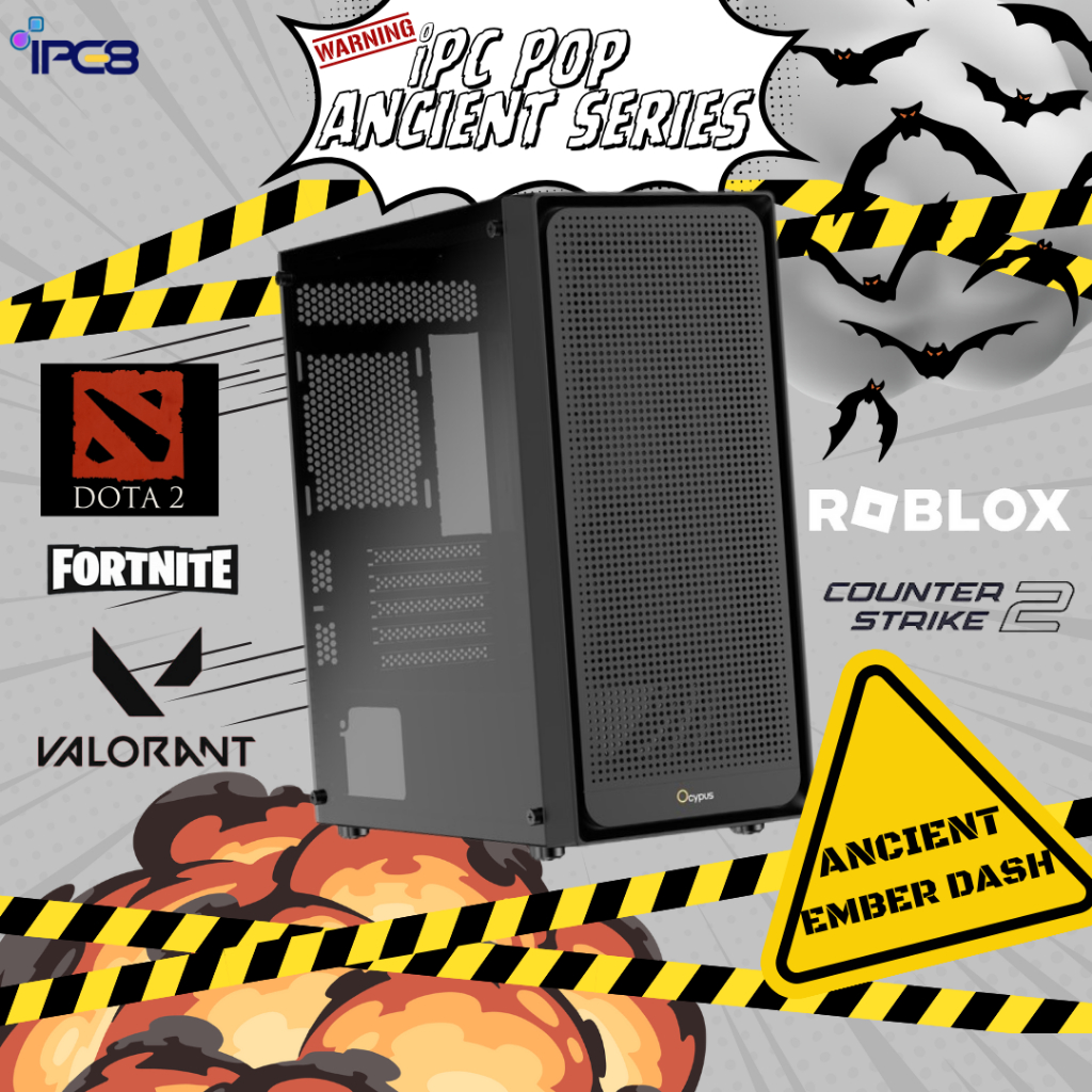 Jual iPC POP ANCIENT SERIES EMBER DASH - PC RAKITAN INTEL I5 12400 ...