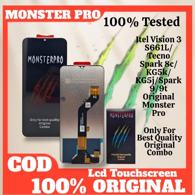 Jual LCD TOUCHSCREEN ITEL VISION 3 S661L/TECNO SPARK 8C/KG5K/KG5J ...