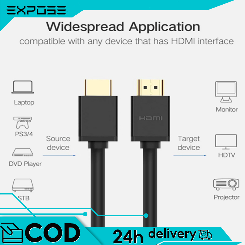 Jual EXPOSE Kabel HDMI To HDMI Ultra HD 4K 8K Audio dan Video For ...