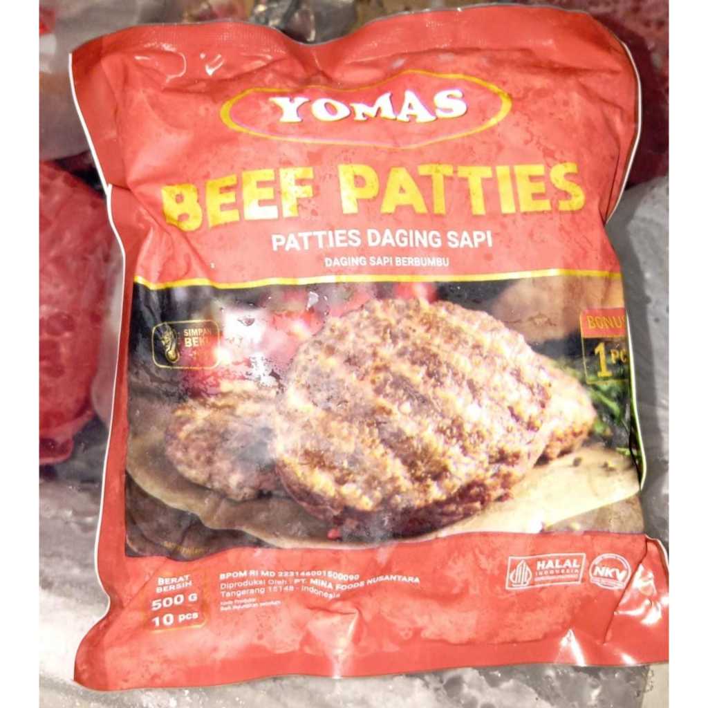 Jual Yomas Beef patties 500 gr daging sapi burger (lagi in) | Shopee ...