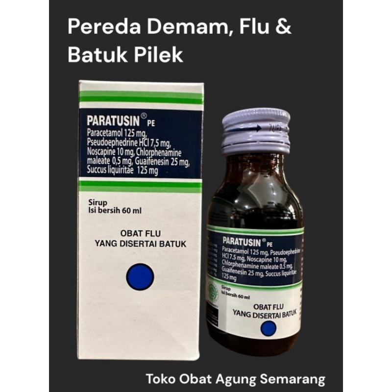 Jual Paratusin Sirup PE 60ml. Obat Flu, Batuk, Pilek | Shopee Indonesia