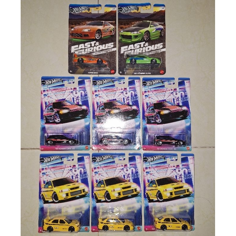 Jual Hot Wheels Toyota Supra & Mitsubishi Eclipse Fast & Furious Brian O'conner Series 2025 ...