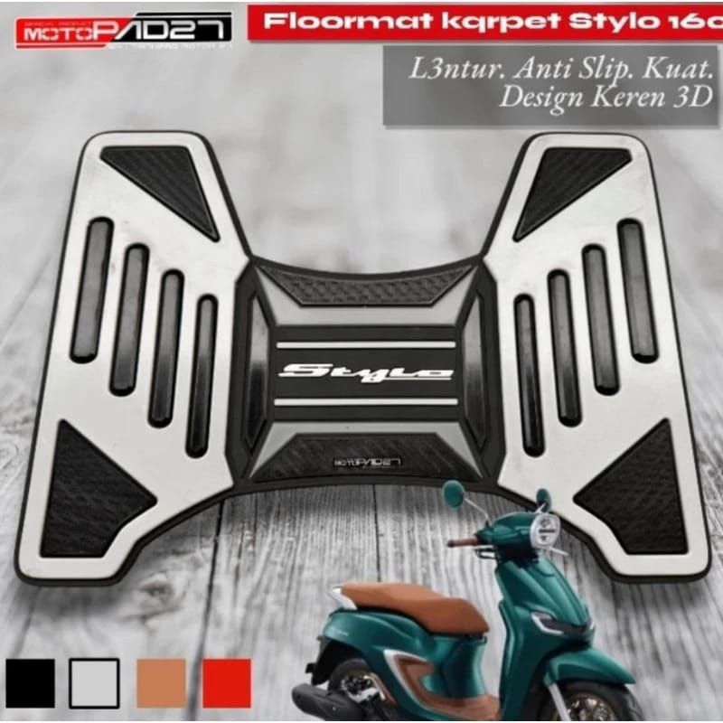 Jual MOTOPAD 27,Karpet Alas Pijakan Kaki Honda Stylo 160 Karet Rubber Stainlis Premium Quality ...