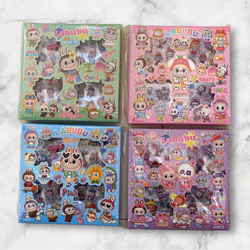 Jual STICKER LABUBU karakter isi 100 Pcs/box Waterproof Anti air Stiker ...