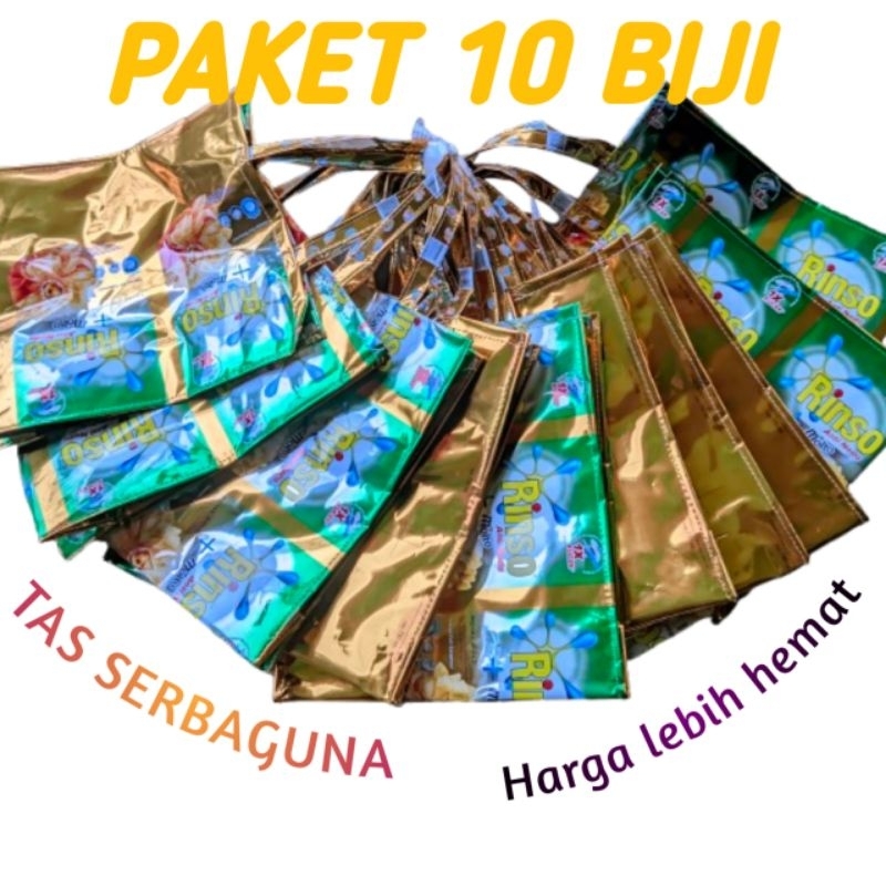 Jual paket 10 biji,Tas belanja ke pasar daur ulang plastik unik ...