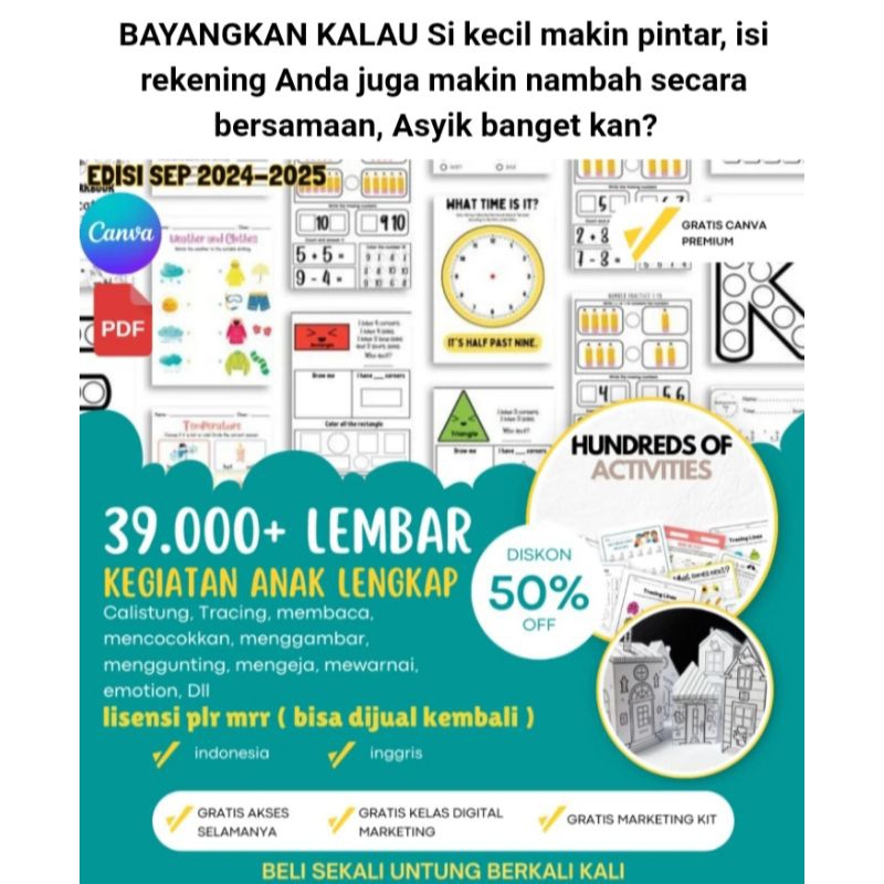 Jual Printable Worksheet Edukatif Anak | Shopee Indonesia