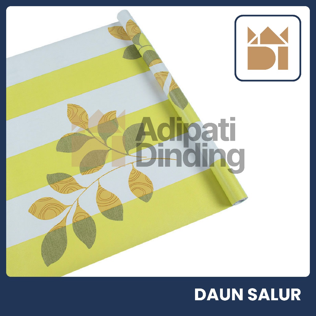 Jual Adipati Dinding - Wallpaper Dinding Motif Salur Daun Hijau Size 45 Cm x 8 Meter Wallpaper ...