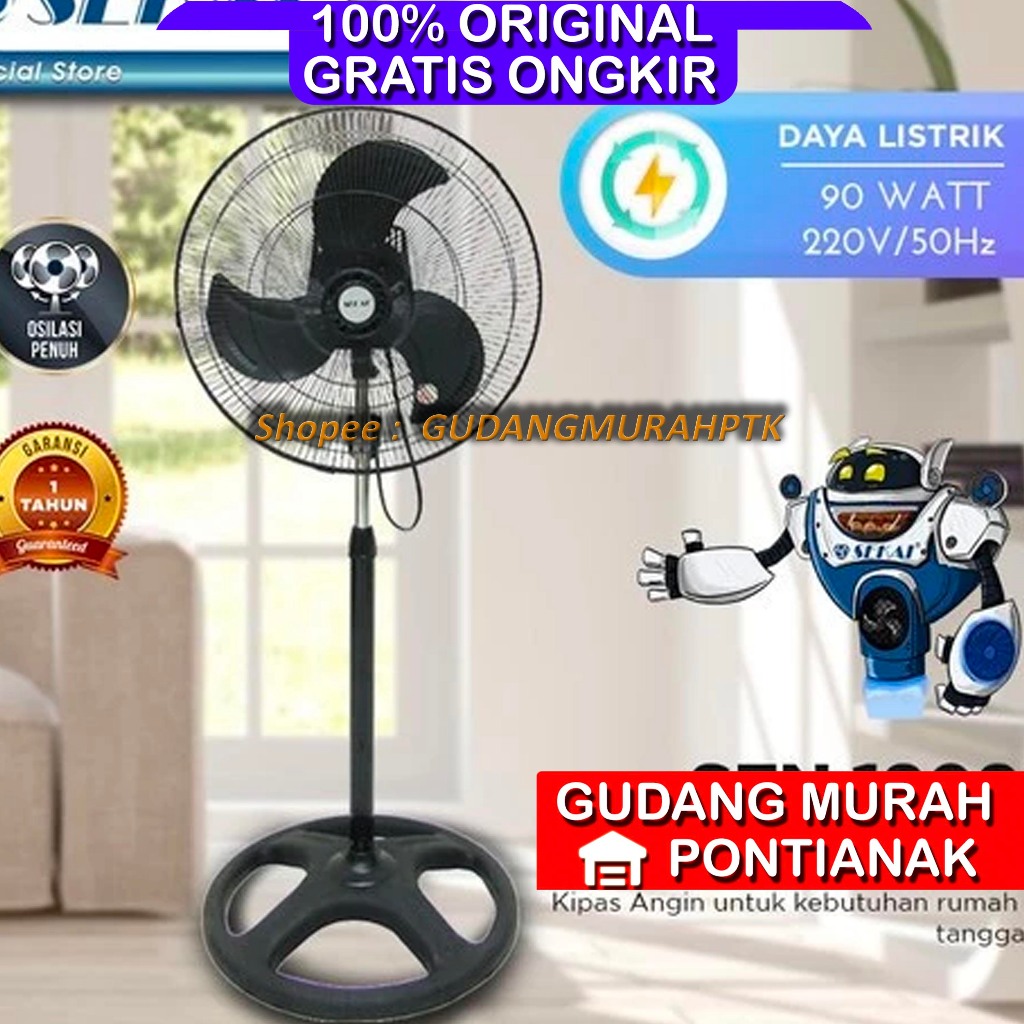 Jual Kipas Angin Berdiri Besi Sekai Kipas Angin Tumpu Stand Fan 18 Inch SFN 1808 18" besi ...