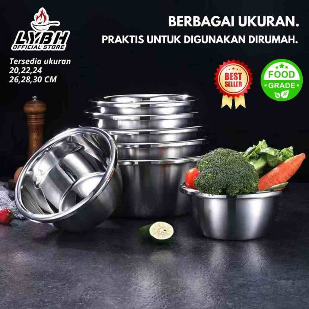 Jual “COD”【baskom】PROMO 6 PCS Baskom304 Stainless Steel Mangkuk Bumbu ...