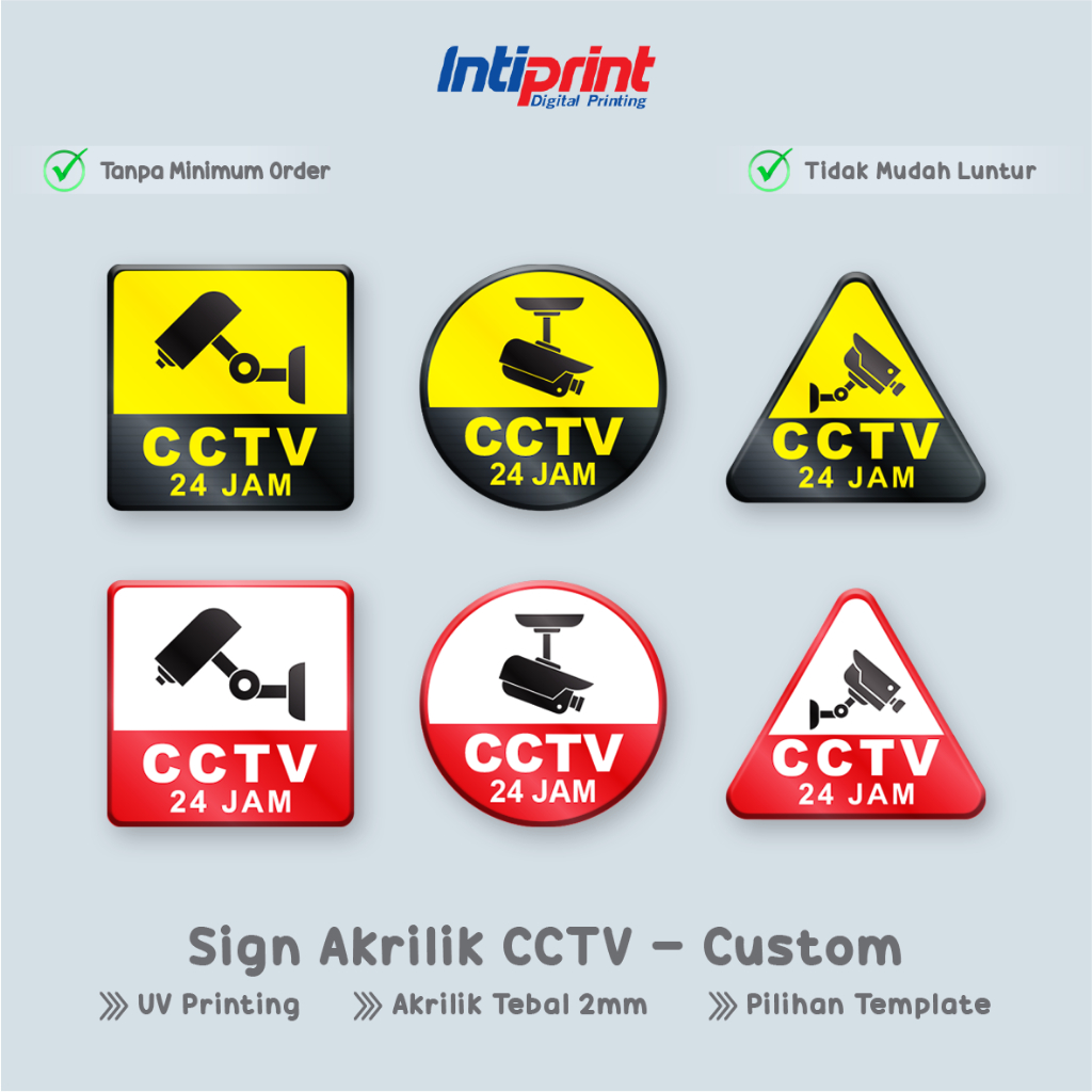 Jual Sign CCTV 24 JAM Custom PRINT UV - Sign Board Acrylic, Signage ... Jual Sign CCTV 24 JAM Custom PRINT UV - Sign Board Acrylic, Signage ...