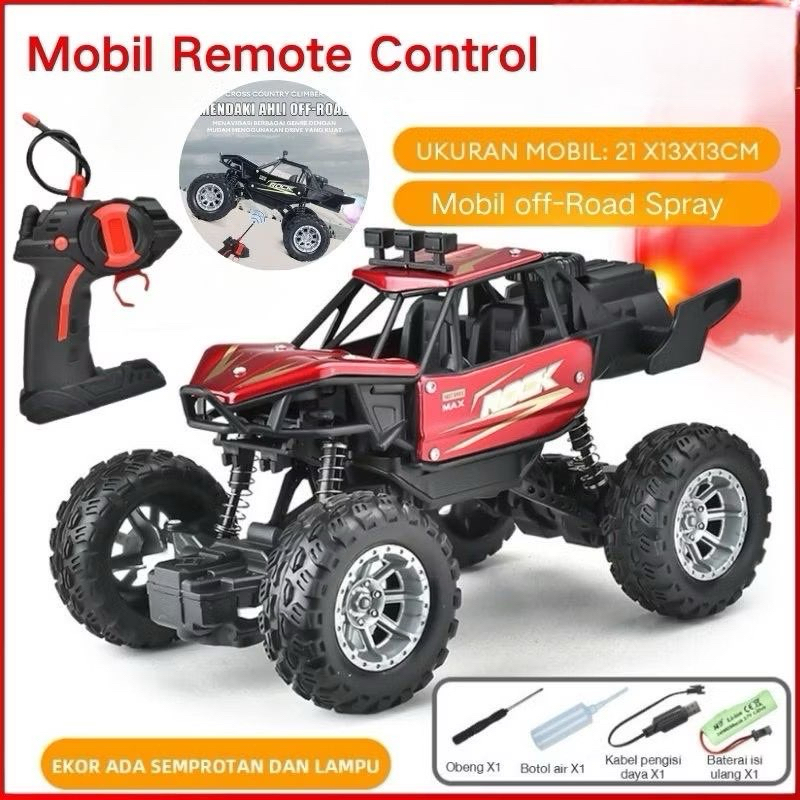 Jual Mobil Remote Control Spray Mobil Mobilan Offroad Alloy Climbing Car RC Rock Crawler Mainan ...