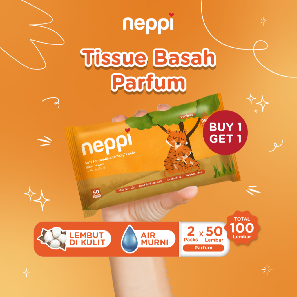 Jual Neppi Baby Tisu / Tissue Basah Wipes Parfum 50s - Buy 1 Get 1 Free ...