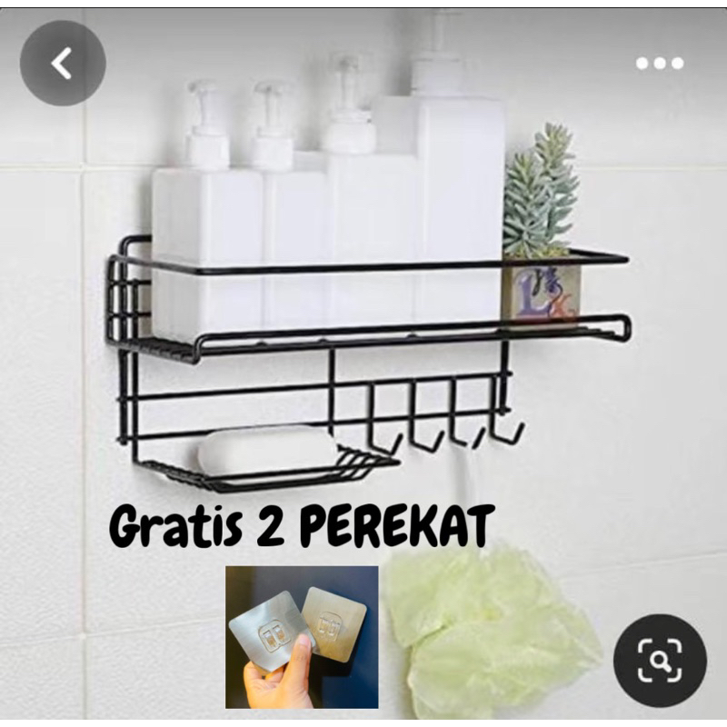 Jual Rak Sabun gratis 2 perekat/rak kamar mandi murah baru serbaguna ...
