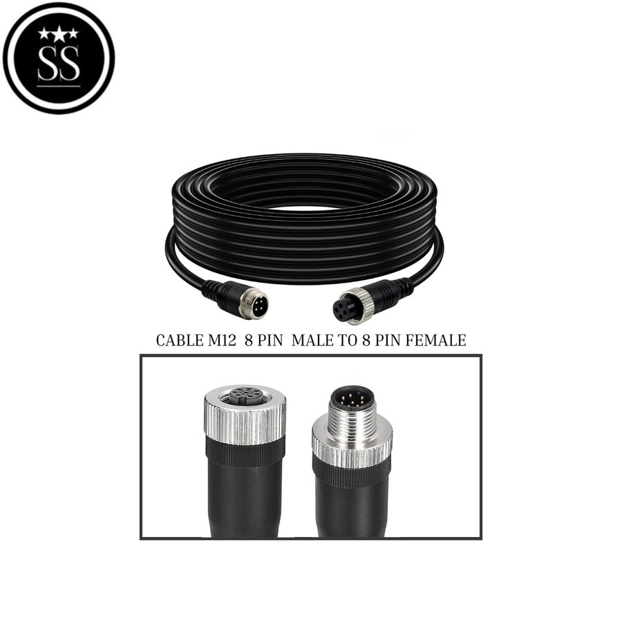 Jual Cable M12 8 Pin Male to 8 Pin Female 24 AWG /Kabel Konektor ...