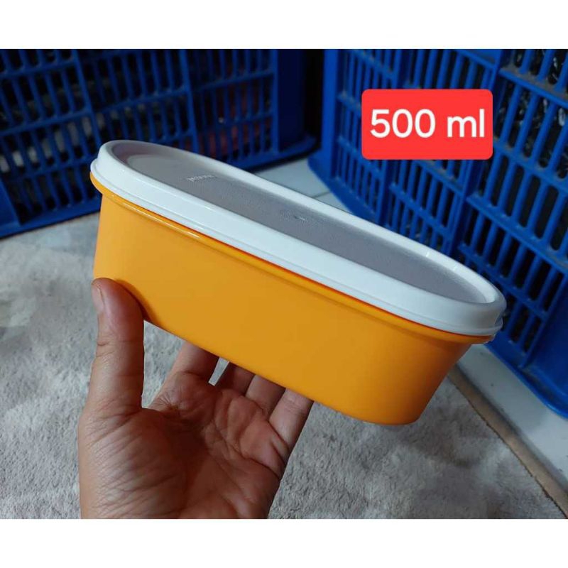 Jual midi treasure 500ml oren tutup putih tupperware | Shopee Indonesia