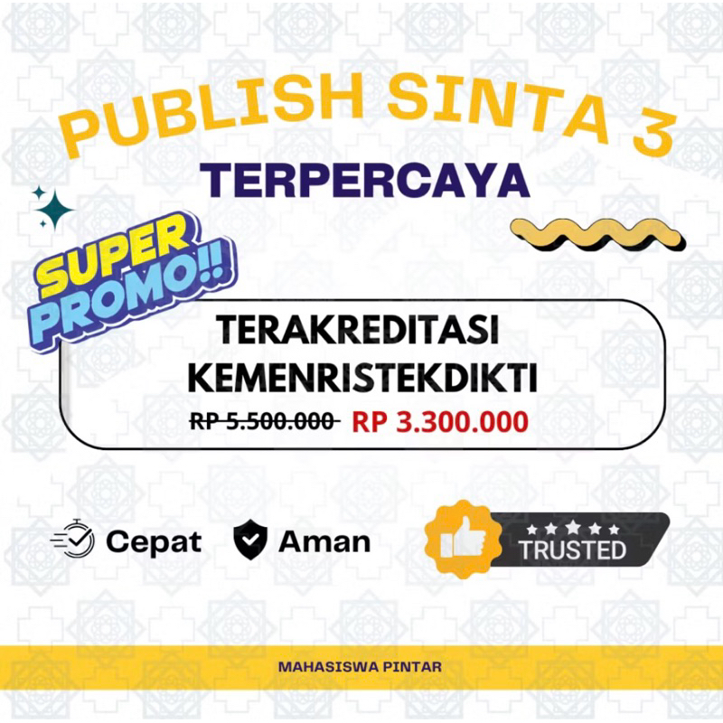 Jual Publish Sinta 3 Fast track [LoA 3 Hari] | Shopee Indonesia