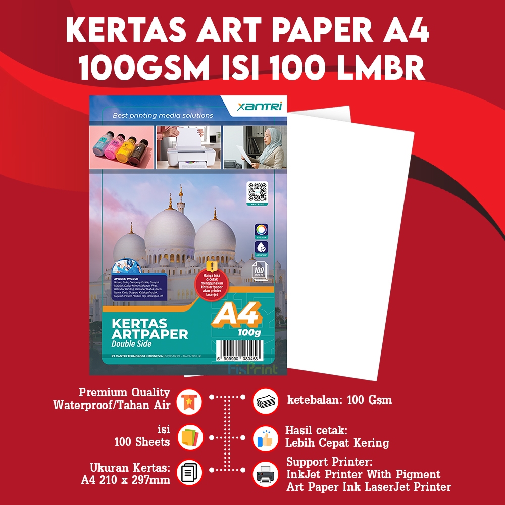 Jual Kertas Art Carton Karton Xantri Original F4 230 GSM 210 Gramasi ...