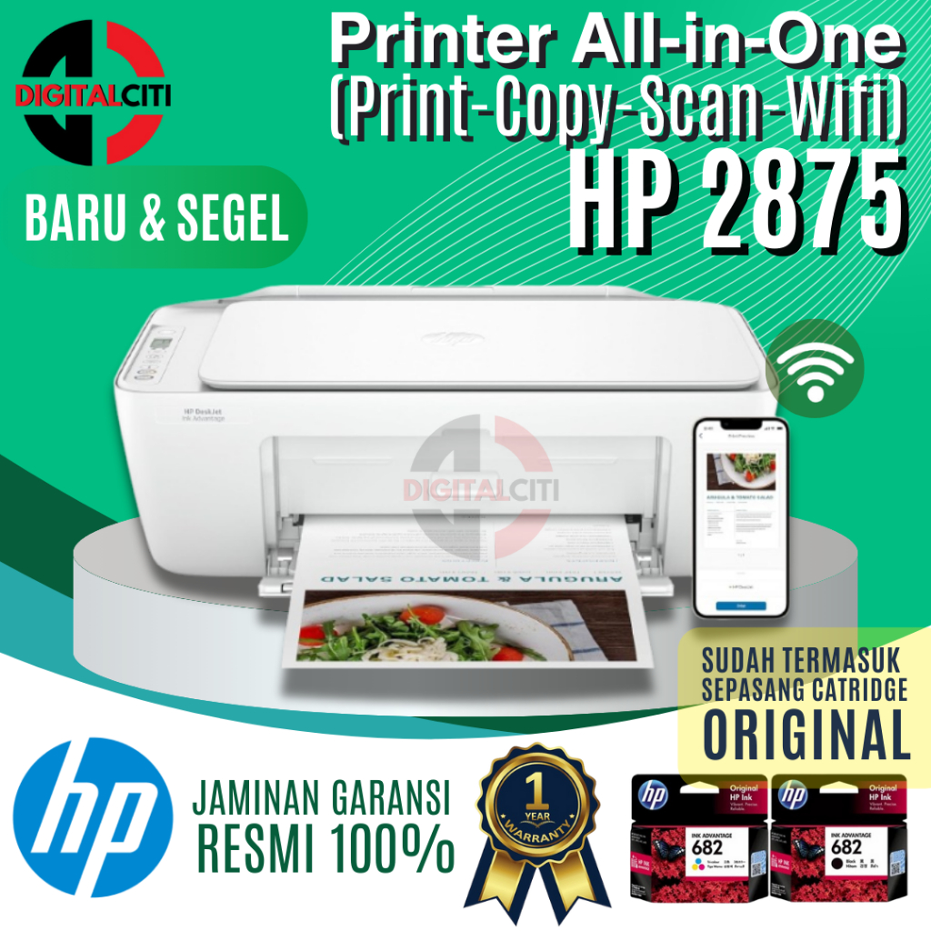Jual Printer HP 2875 Ink Advantage Deskjet Wireless All In One ...