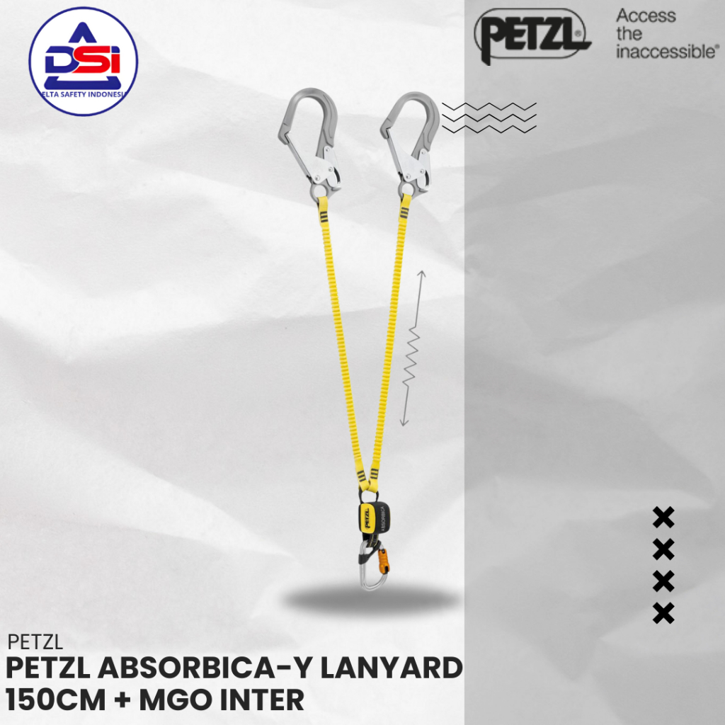 Jual Petzl Absorbica Y Lanyard 150cm + MGO With Connector International Version Original Lanyard ...