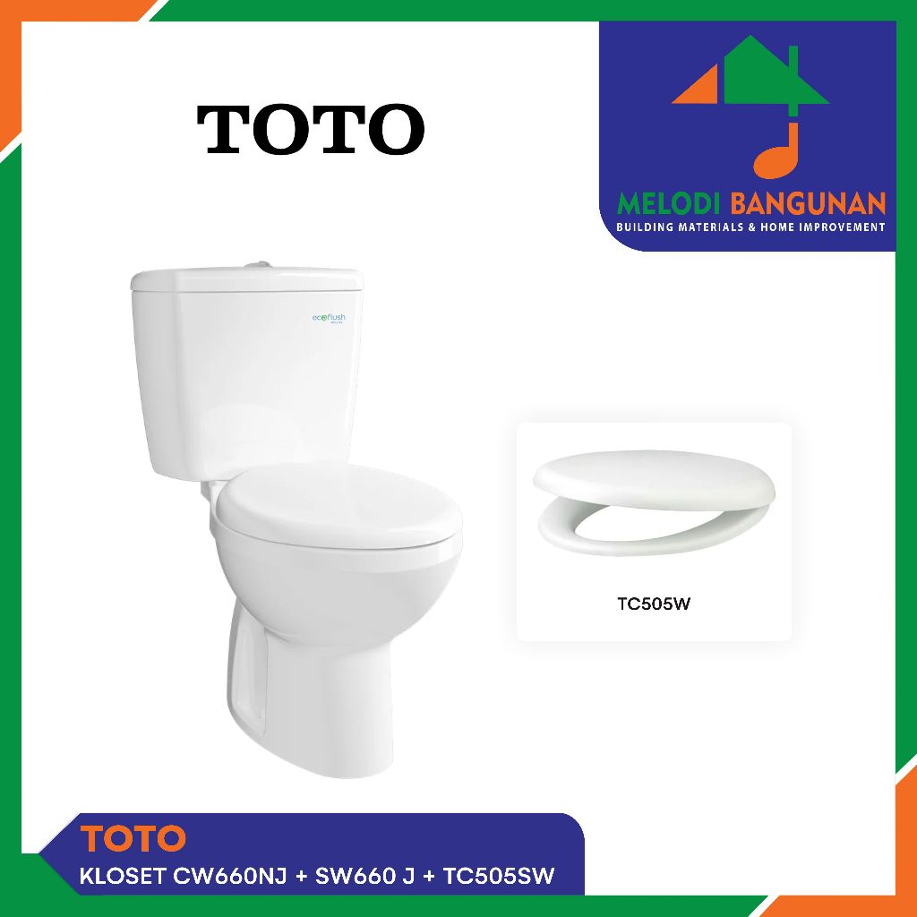 Jual Toto - Closet + Kloset + Toilet Duduk Cw 660 Nj J / Cw660Nj ...