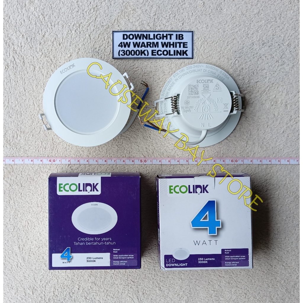 Jual Downlight IB 4W WARM WHITE 3000K ECOLINK | Shopee Indonesia