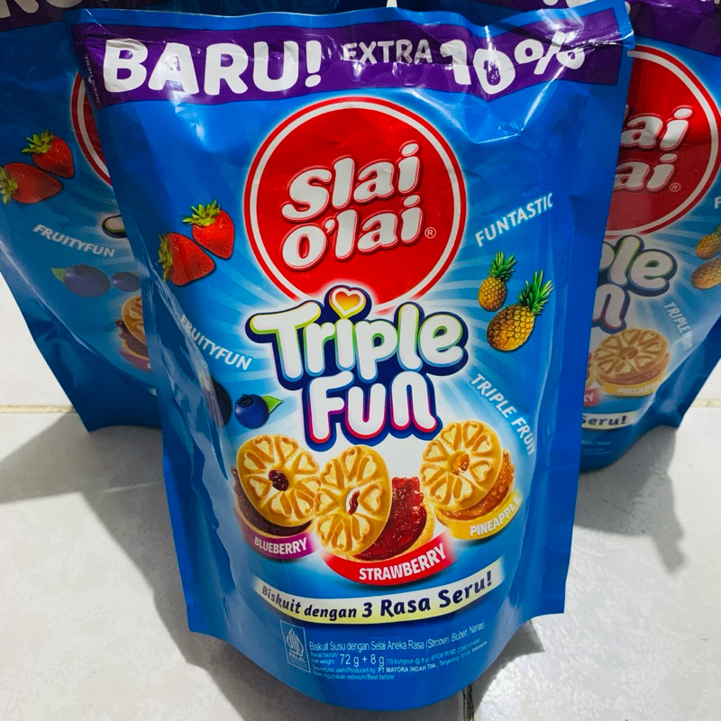 Jual slai olai triple fun pack isi 10 slai olai mini sachet slai o'lai ...