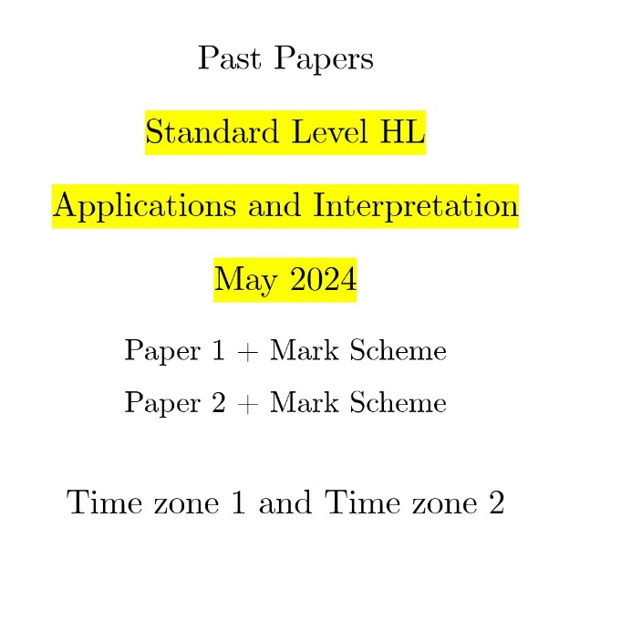 Jual IB Diploma Past Papers SL AI Applications and Interpretation May ...