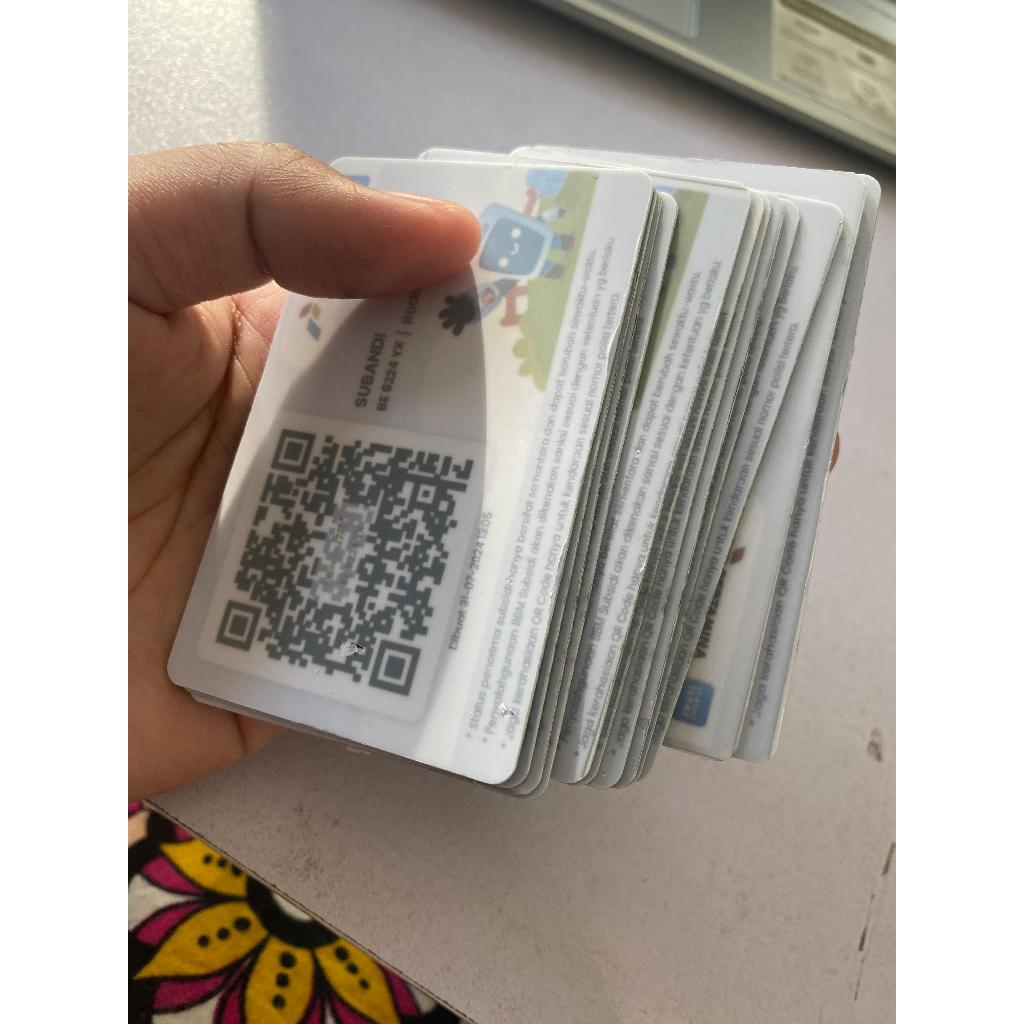 Jual CETAK ID CARD / CETAK KARTU SUBSIDI BBM / CETAK MEMBER / KARTU ...
