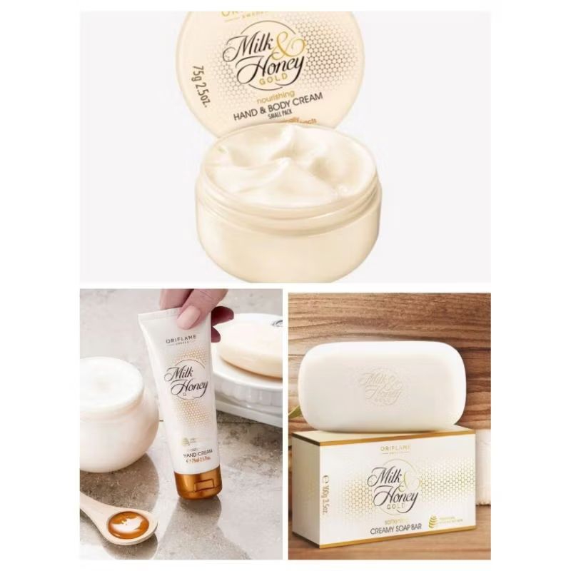 Jual Milk & Honey Gold Nourishing Hand & Body Cream Small Pack//Milk & Honey Gold Softening ...